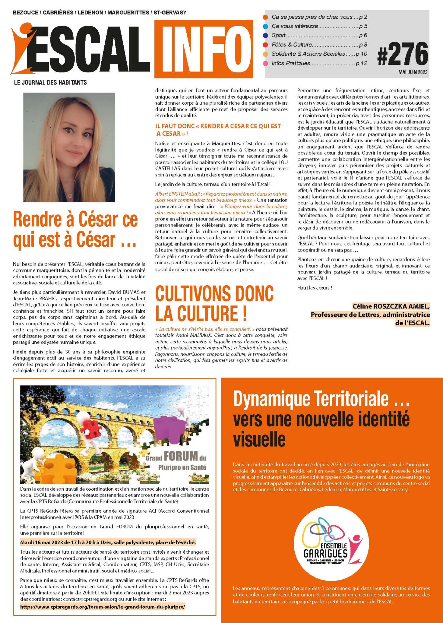 ESCAL Info 276 : Mai – Juin 2023 – ESCAL Centre Socioculturel à ...